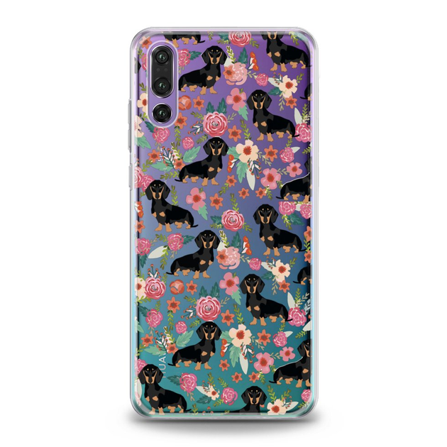 Чехол силиконовый для Huawei (Такса паттерн) Y9 (2019) хуавей ю ...