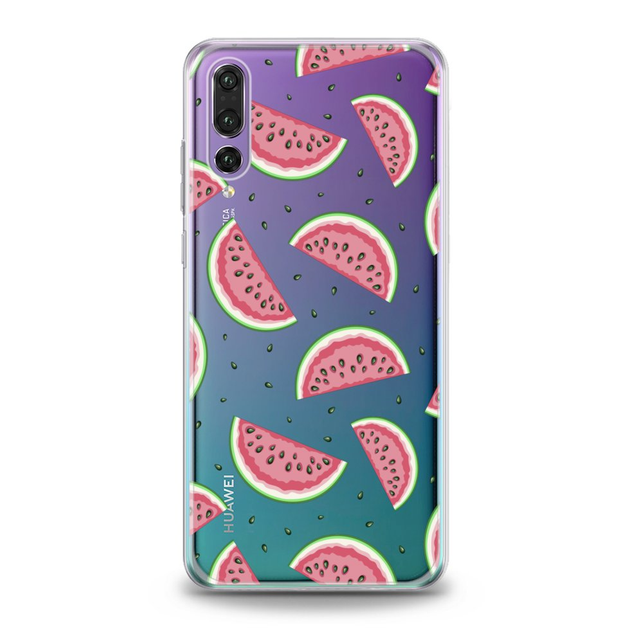 Чехол силиконовый для Huawei (Дольки арбуза) Y6 (2018) хуавей ю ...