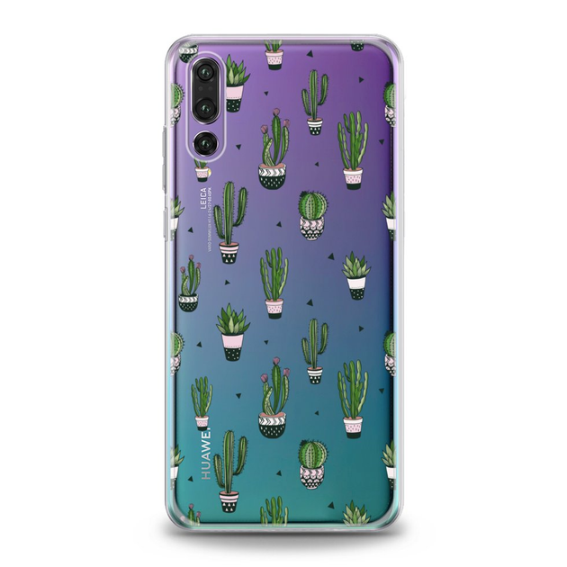 Чехол силиконовый для Huawei (Маленькие кактусы) Honor Magic 2 хуавей ...