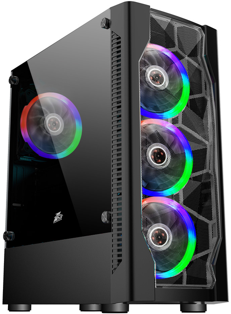Корпус 1stPlayer D4-4R1-BK Color LED Black – фото, отзывы ...
