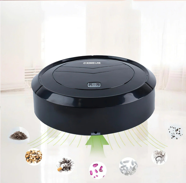 Смарт пилосос робот "Хimeijie Smart Robot", Чорний автоматичний робот ...