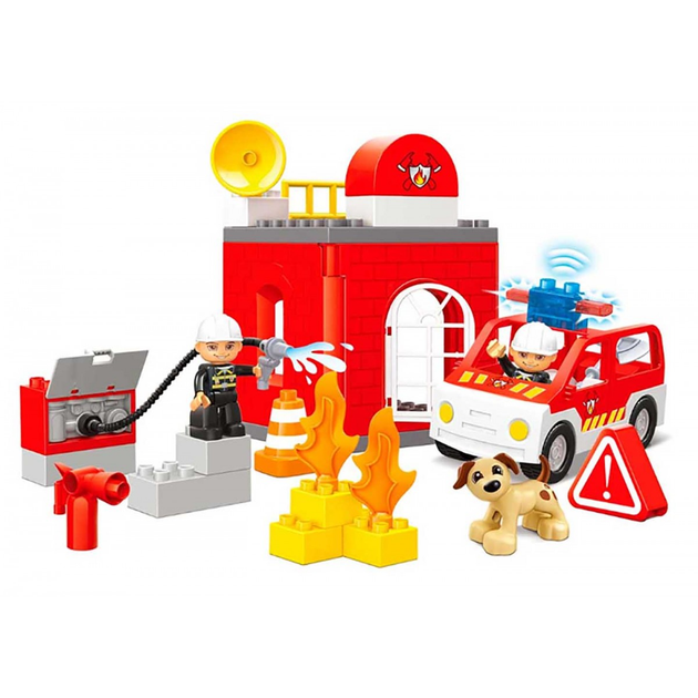 Конструктор JDLT Пожежна станція, 32 деталі, 2 фігурки – фото, відгуки, характеристики в ...