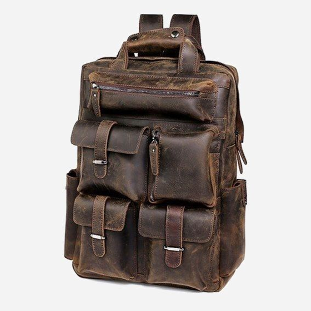 Мужской рюкзак из натуральной кожи Vintage leather-14709 Коричневый – в ...