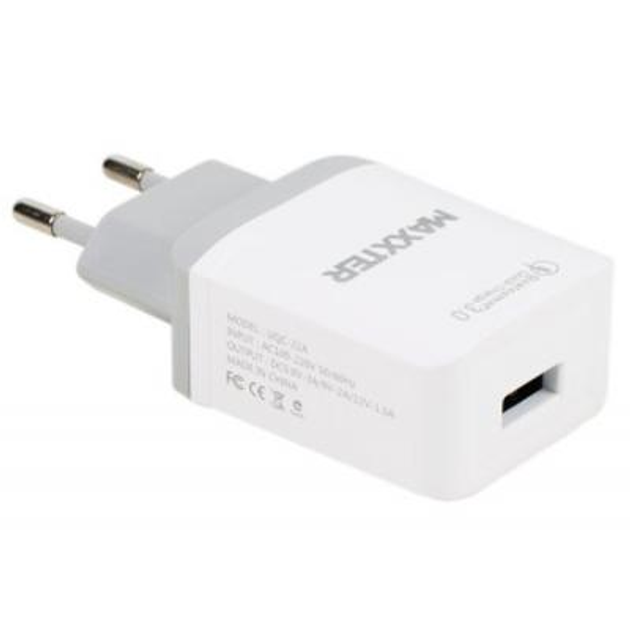 Зарядное устройство Maxxter 1 USB (Qualcomm) 5V/3A-9V/2A-12V/1.5A (UQC ...