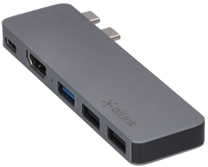 USB-хаб адаптер Ailink Aluminium USB-C 4K HDMI Hub Multi Port 6 в 1 ...