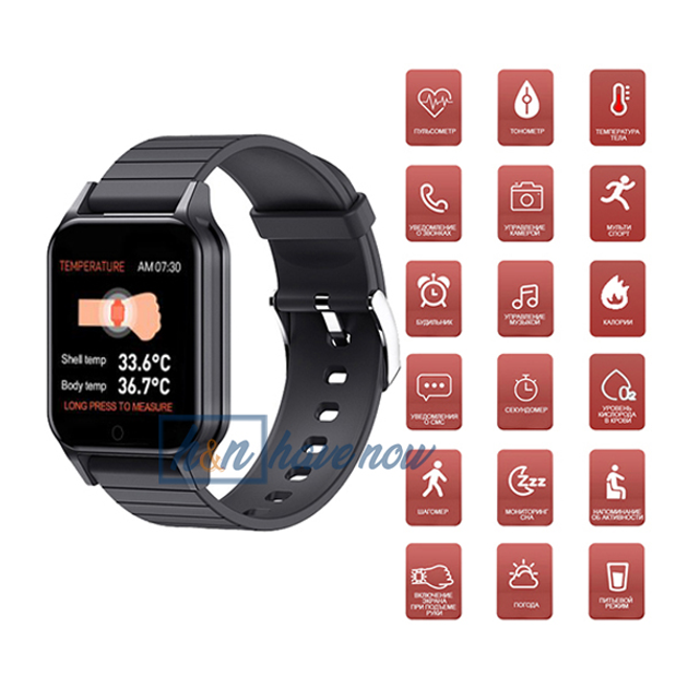 Умные смарт часы Smart Watch T96, температура тела, тонометр, оксиметр ...