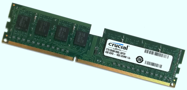 Оперативная память Crucial DDR3 4Gb 1600MHz PC3 12800U 1Rx8 CL11 ...