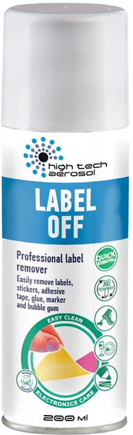 Спрей для видалення етикеток High Tech Aerosol HTA Label Off 200 мл ...