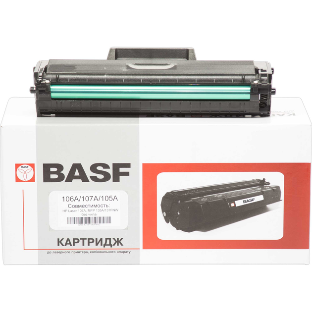 Картридж для HP Laser 135, 135a, 135w, 135r BASF 106A без чипа Black ...