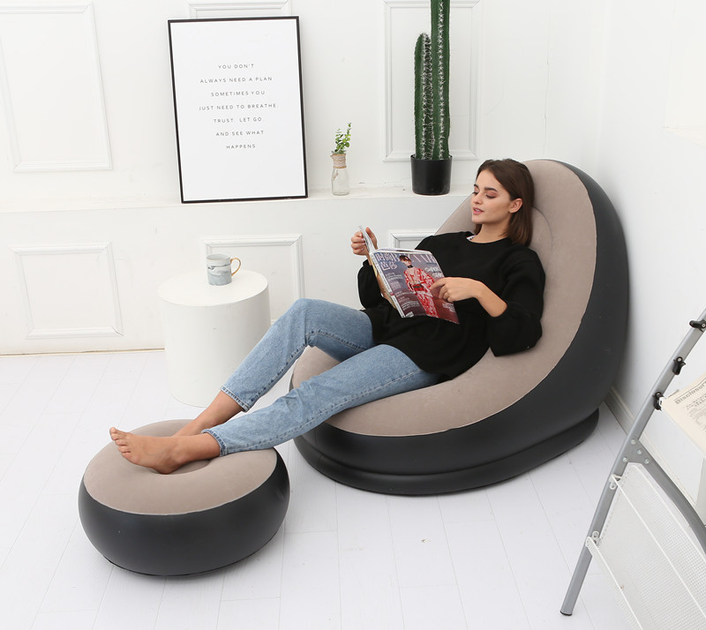 Надувное садовое кресло с пуфиком Air Sofa Comfort zd-33223 – фото ...