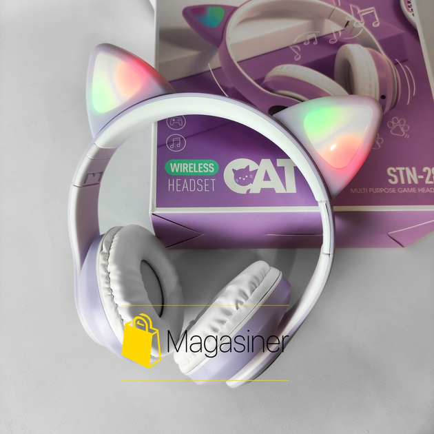 Бездротові навушники Bluetooth Cat STN-28 Котячі вушка Гарнітура з ...