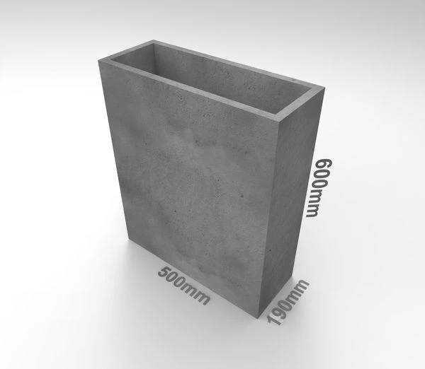 Кашпо з бетону «190 500 H600mm сіре купити онлайн на Rozetka