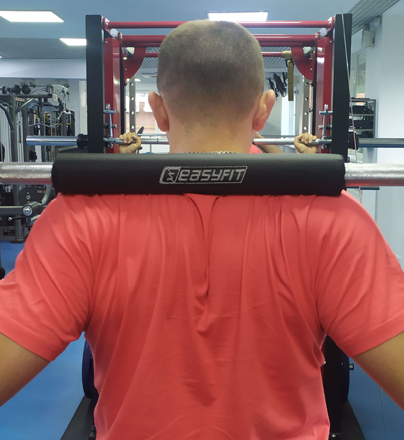 Накладка на гриф EasyFit Optima 50 для тяжелой атлетики черная (защита ...