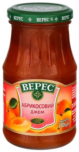 Джем абрикосовий Верес 370 г – ROZETKA | Купить Джем абрикосовий Верес ...