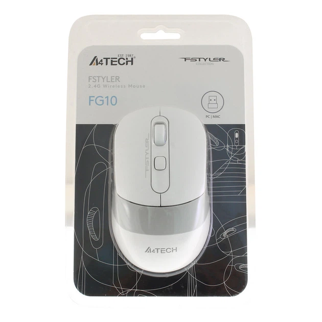 Миша бездротова A4Tech FG10 Fstyler white – фото, відгуки ...
