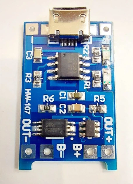 Контроллер заряда аккумулятора TP4056 03962A MP1405 LI-ION LI-POL 18650 ...