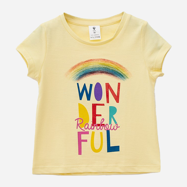 Детская футболка для девочки ROZA 201018 98 см Желтая (4824005613746 ...