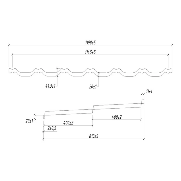 Металлочерепица ГРАДО Термастил 0,47 мм Италия RAL 9005 Черный Арт ...