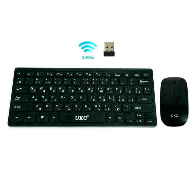 Комплект клавіатура міні та миша бездротова UKC Mini Keyboard - KM901 ...
