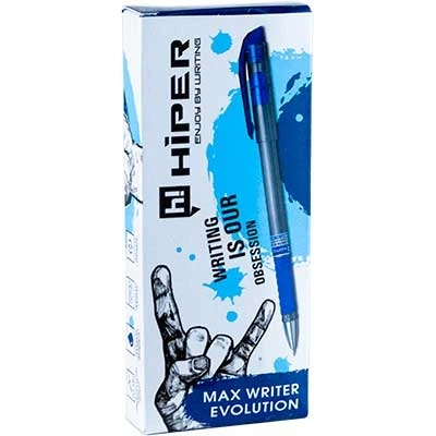 Ручка масляная синяя 0,7мм 2500м Hiper Max Writer Evolution HO-335-ES ...