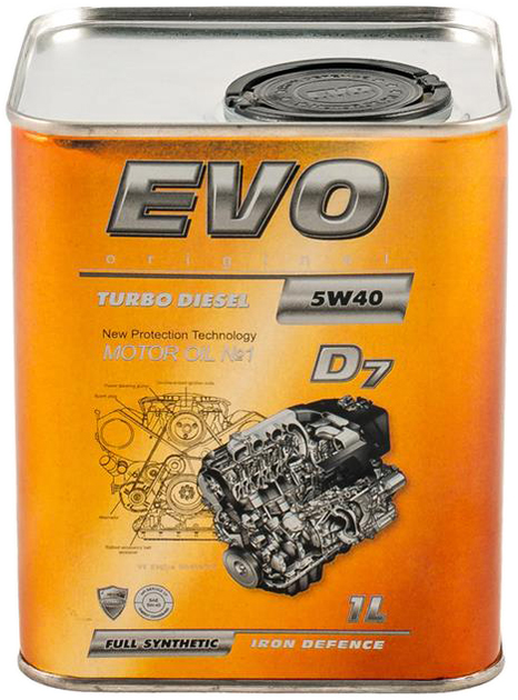 Моторное масло EVO D7 Turbo Diesel 5W-40 1 л – фото, отзывы ...