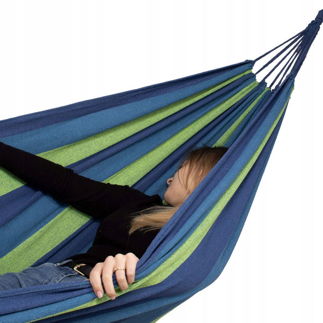 Гамак подвесной La Siesta 150x200см в зеленую полоску – фото, отзывы ...