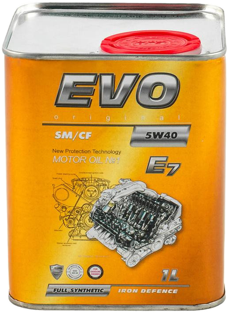 Моторное масло EVO E7 5W-40 1 л – фото, отзывы, характеристики в ...