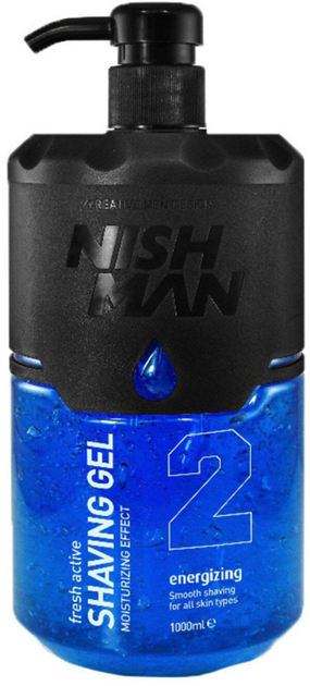 Гель для бритья Nishman Shaving Gel No.2 Fresh Active синий 1 л ...