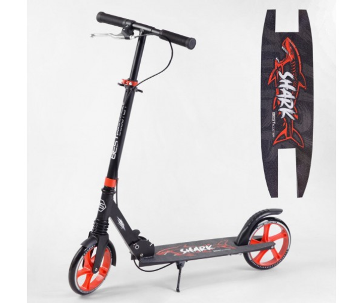Самокат двухколесный Best Scooter Shark 15250, с ручным тормозом ...