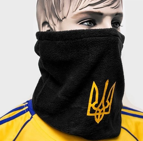 Бафф флис осень зима горловик-шапка гейтор Zelart черный, герб Украины ...