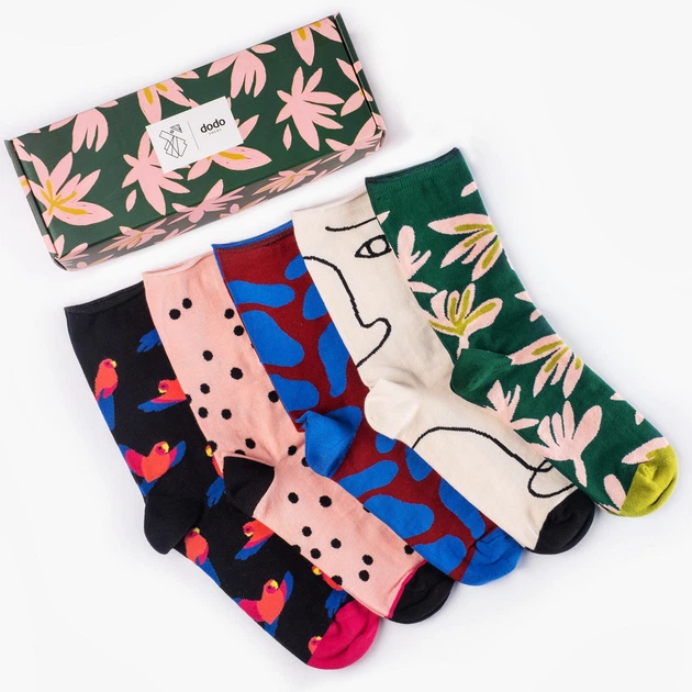 Набір жіночих шкарпеток в подарунковій коробці Dodo Socks Bloom Box от ...