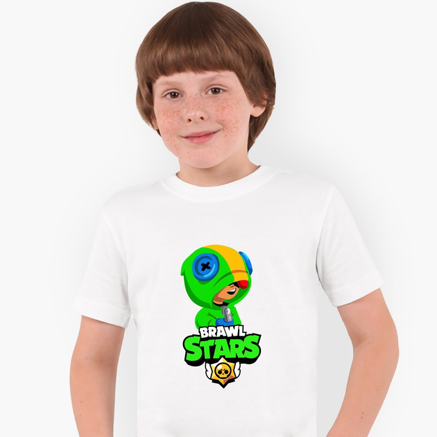 Дитяча футболка Бравл Старс Леон (Brawl Stars Leon) (9224-1015) 134-140 ...