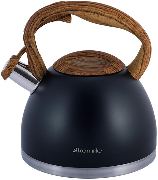 Чайник Kamille Whistling Kettle Black 2.7л из нержавеющей стали со ...