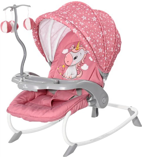 Шезлонг Lorelli Dream time rose velvet unicorn (DREAM TIME rose velvet) – Безопасно. Удобно. ROZETKA