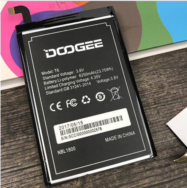 Аккумулятор для Doogee T6 (6250 mAh) GB 31241-2014 – низкие цены ...