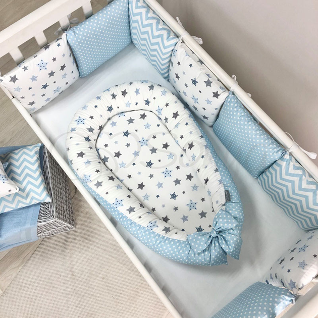 Кокон позиционер для новорожденных Baby Design Premium Stars серо ...