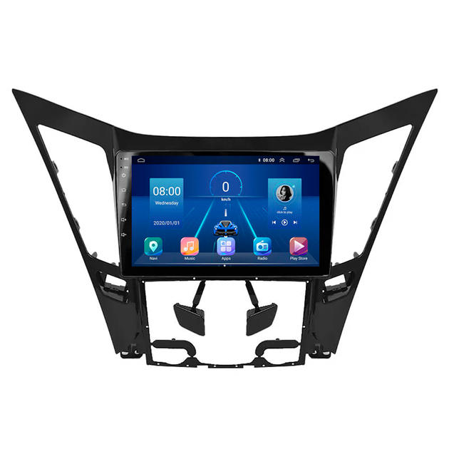 Штатная магнитола Lesko для Hyundai Sonata VI (YF) 2009-2014 экран 9" 2/32Gb/ 4G/ Wi-Fi Premium ...