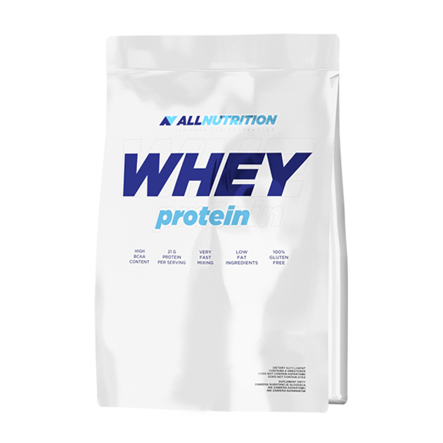Протеин AllNutrition Whey Protein 908 грамм белый шоколад с малиной ...
