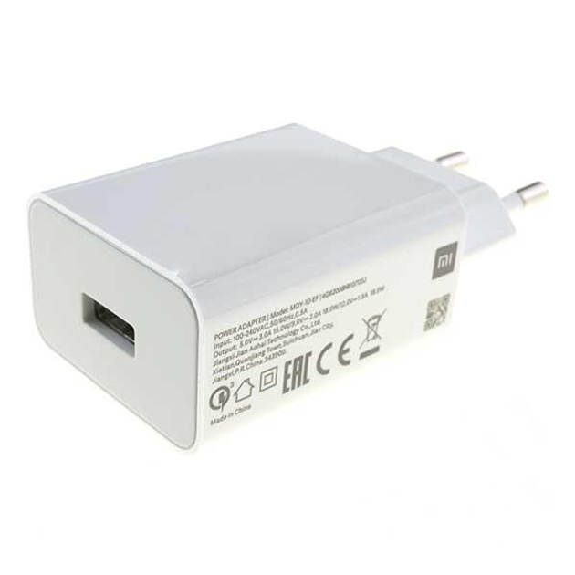Зарядное устройство Xiaomi QC 3.0 18W 5V / 9V / 12V 3A White (MDY-10-EF ...