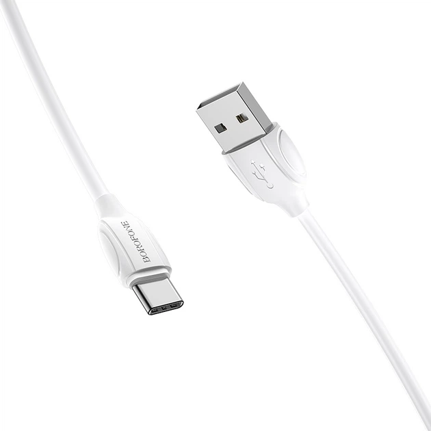 Кабель Borofone BX19 Benefit USB Type-C USB 3 A 1m White (BX19CW ...