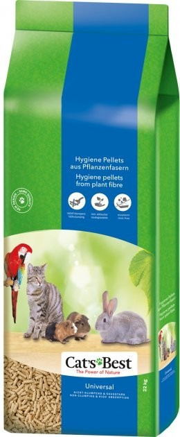 Наполнитель для кошачьего туалета Cats Best Universal древесный, 22кг ...