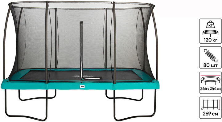 Батут Salta Comfort Edition прямоугольный 366x244 см Green (5093G ...