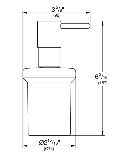 Дозатор для жидкого мыла без держателя GROHE Essentials 40394GL1 ...