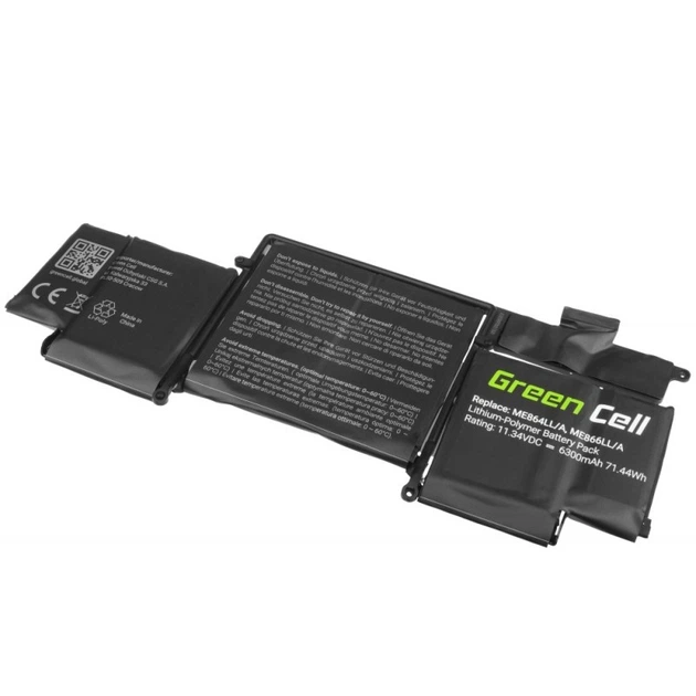 Акумуляторна батарея Green Cell Laptop Battery for Apple MacBook Pro 13 A1502 (Late 2013 Mid ...