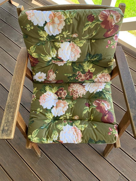 Матрас на кресло серия Simple Flowers 100*50*6 Зеленый в цветы – фото ...