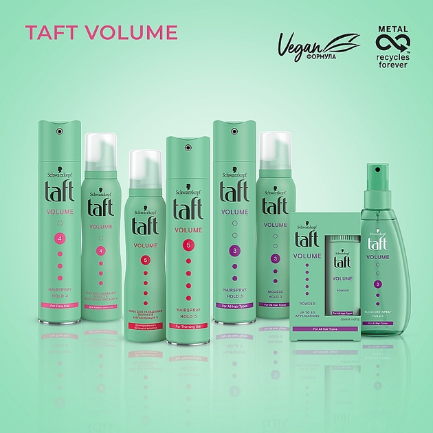 Спрей-жидкость для укладки "Объем", фиксация 3 - Taft True Volume 3 ...