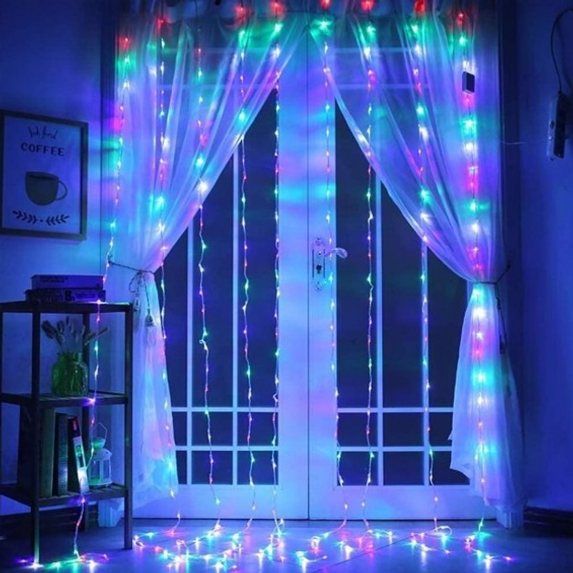 Гирлянда светодиодная штора-водопад 400 LED | 3х3м | Мульти цвет (s001 ...