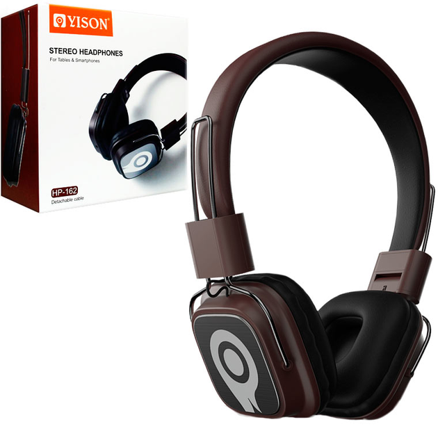 Наушники с микрофоном Yison HP-162 коричневые купить в интернет ...