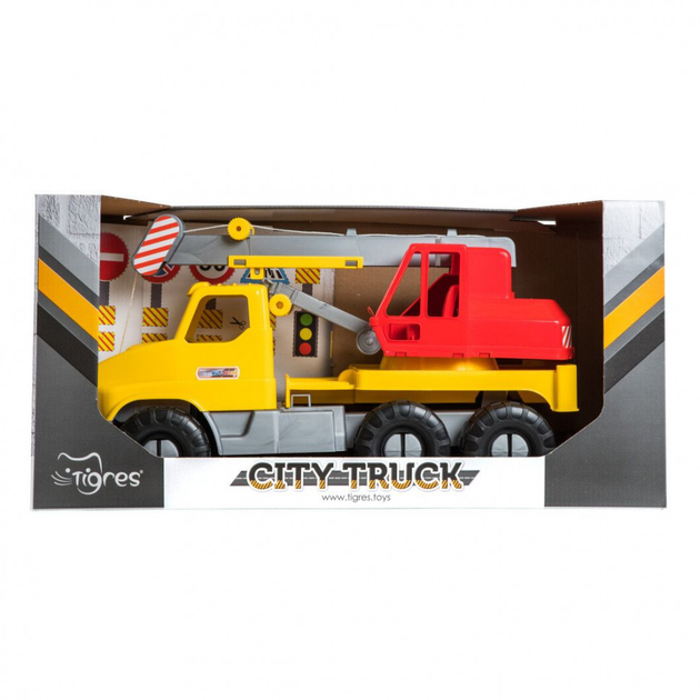Игрушечный автокран "City Truck" 39366 со стрелой – игрушки с доставкой ...