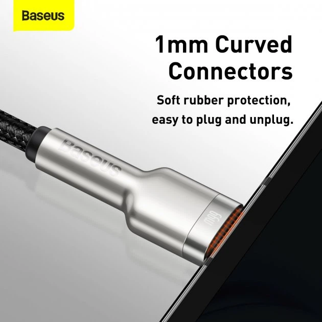 Кабель швидкого заряджання USB-Type-C Baseus Cafule Metal 66W Fast ...